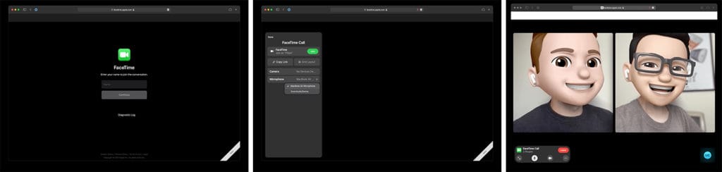 Primeiras impressões do FaceTime web para navegadores