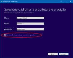 Windows 10 download da ISO oficial em português-BR
