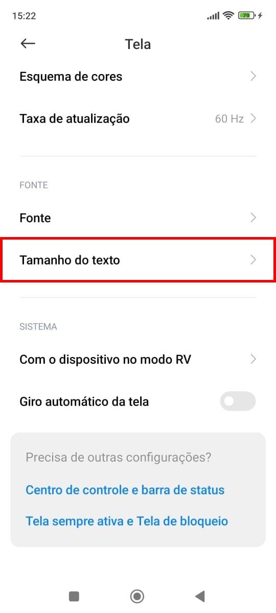 Como alterar o tamanho da fonte no Android
