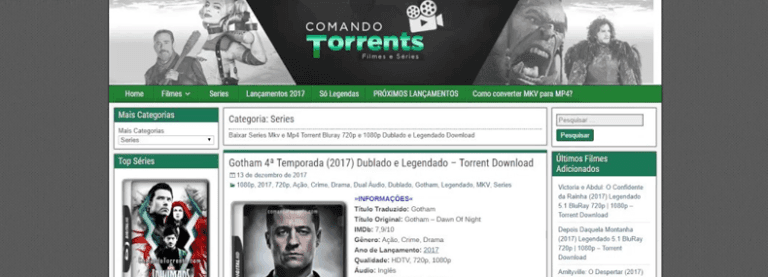 O que aconteceu com o site Comando Torrent?